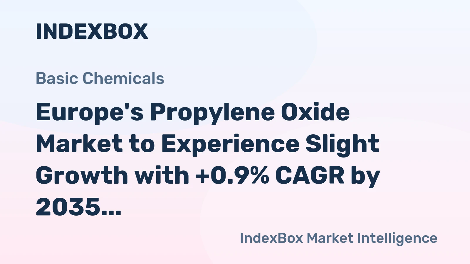 Europe's Propylene Oxide Market to Experience Slight Growth with +0.9% CAGR by 2035