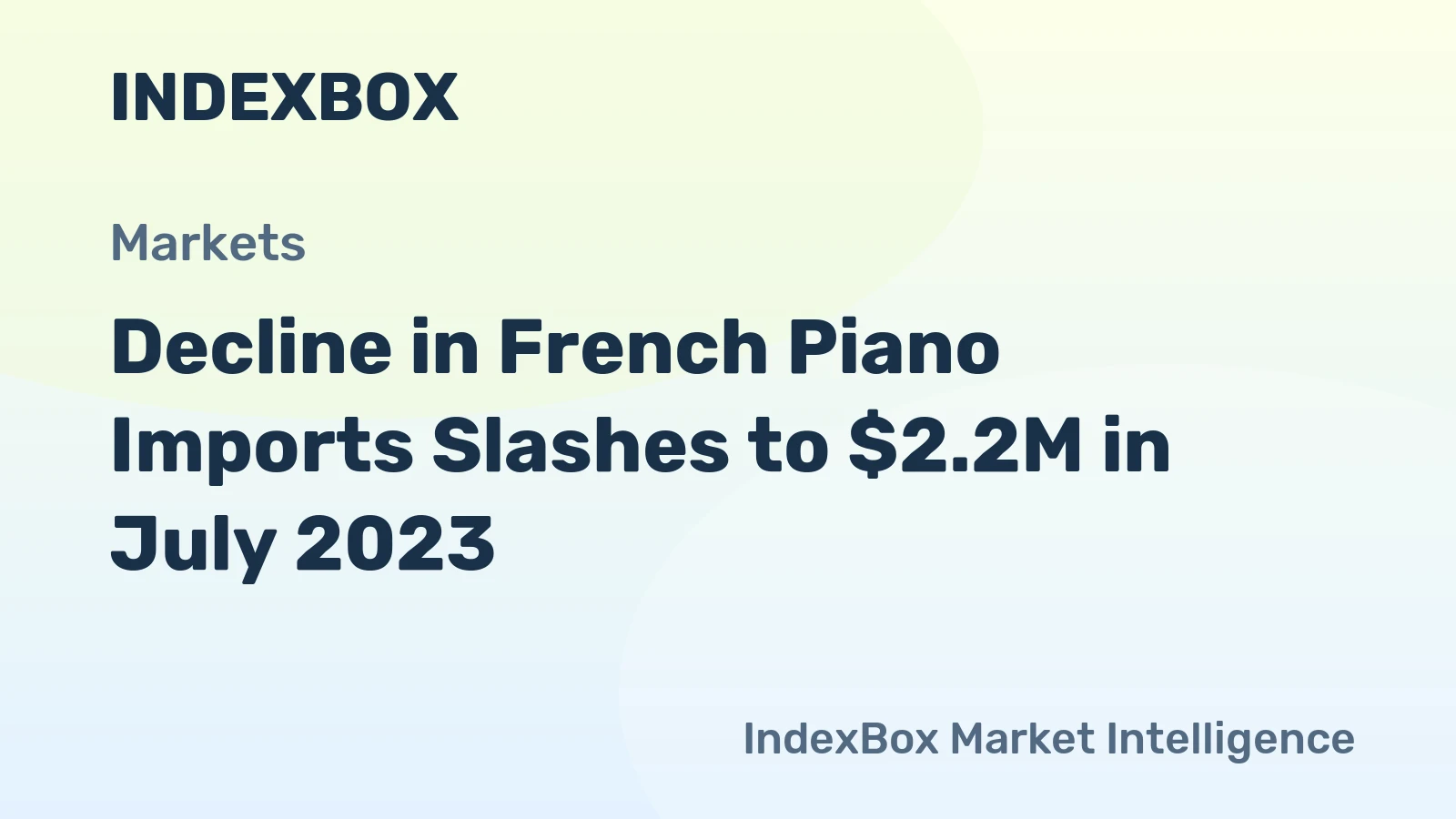 Decline in French Piano Imports Slashes to $2.2M in July 2023