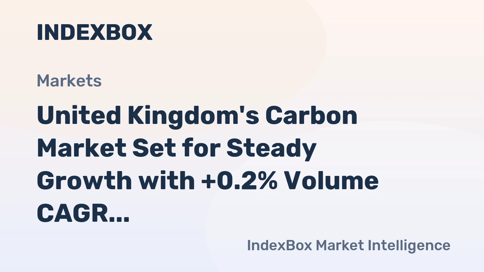 United Kingdom's Carbon Market Set for Steady Growth with +0.2% Volume CAGR Through 2035