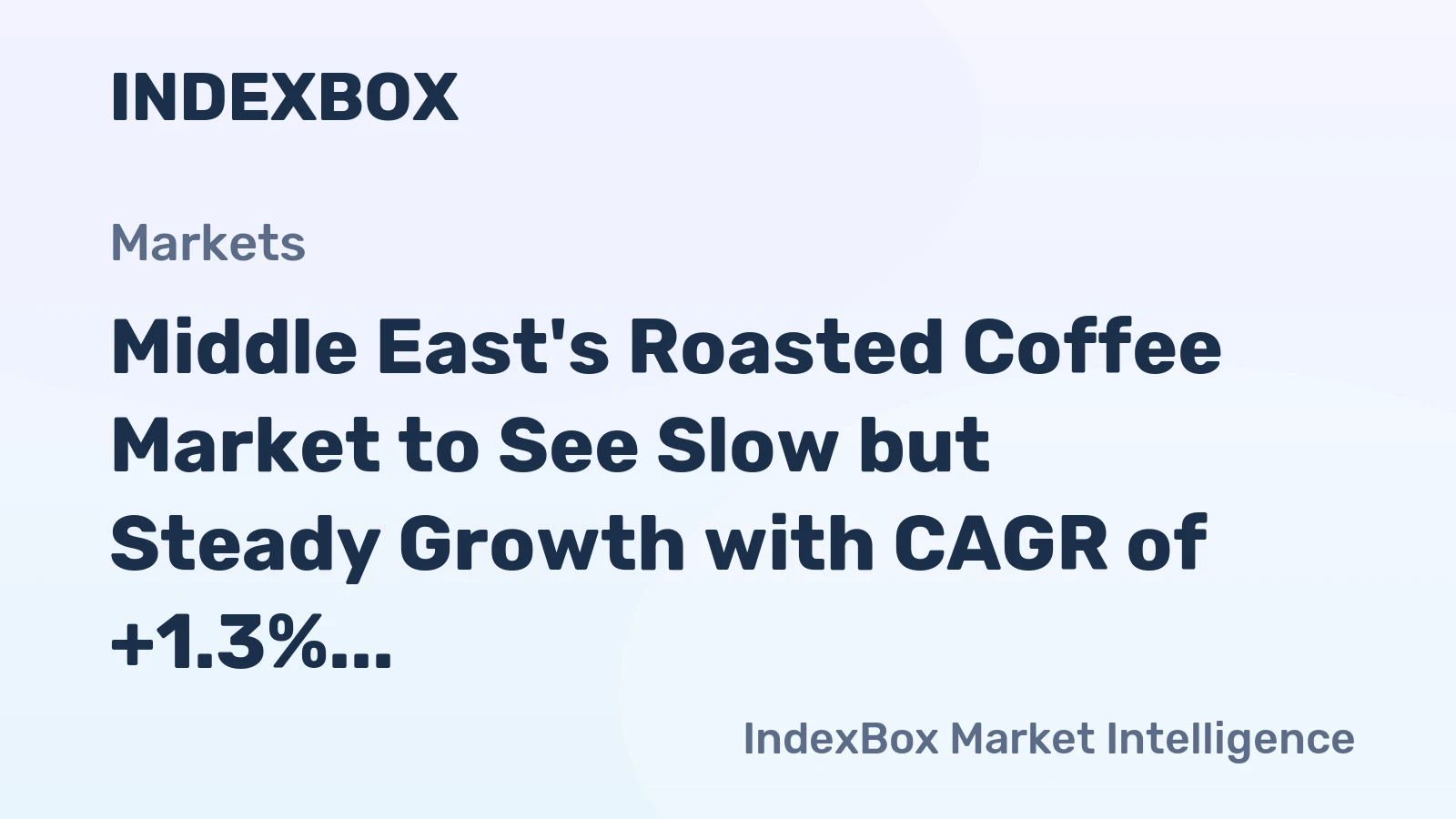 Middle East's Roasted Coffee Market to See Slow but Steady Growth with CAGR of +1.3%
