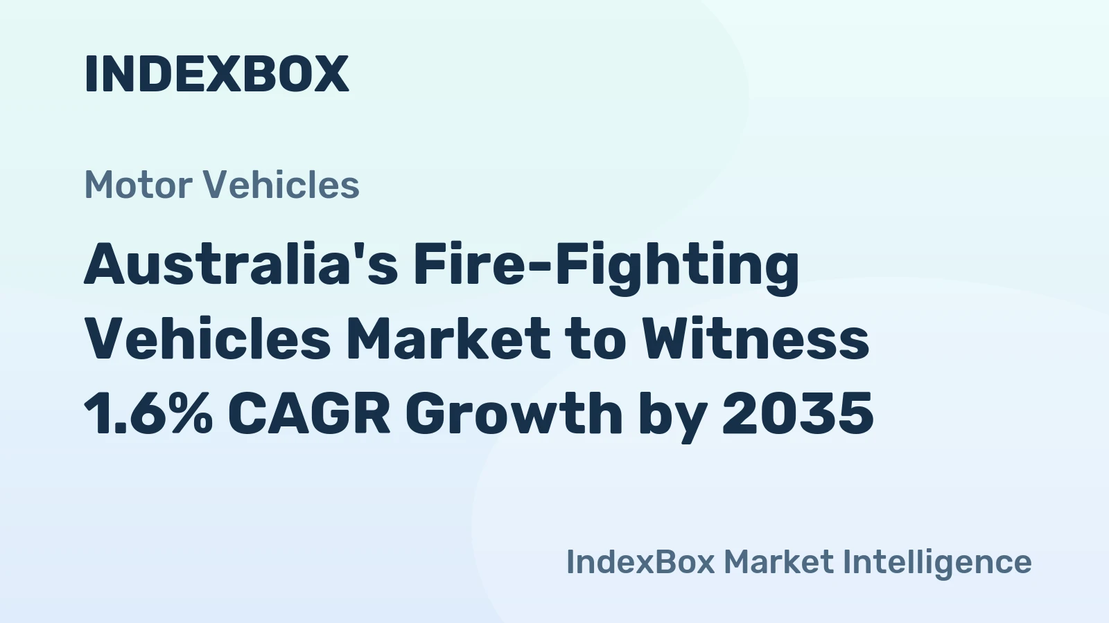 Australia's Fire-Fighting Vehicles Market to Witness 1.6% CAGR Growth by 2035