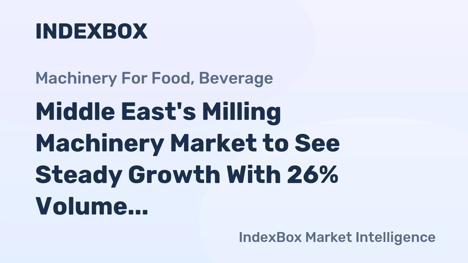 Middle East's Milling Machinery Market to See Steady Growth With 26% Volume CAGR Through 2035