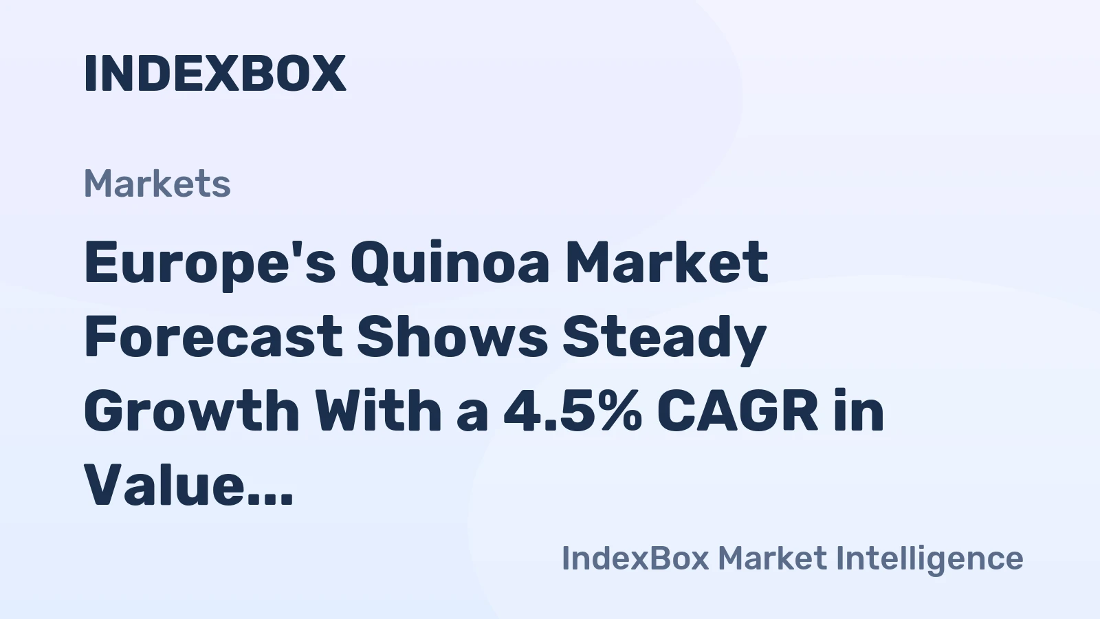 Europe's Quinoa Market Forecast Shows Steady Growth With a 4.5% CAGR in Value Through 2035