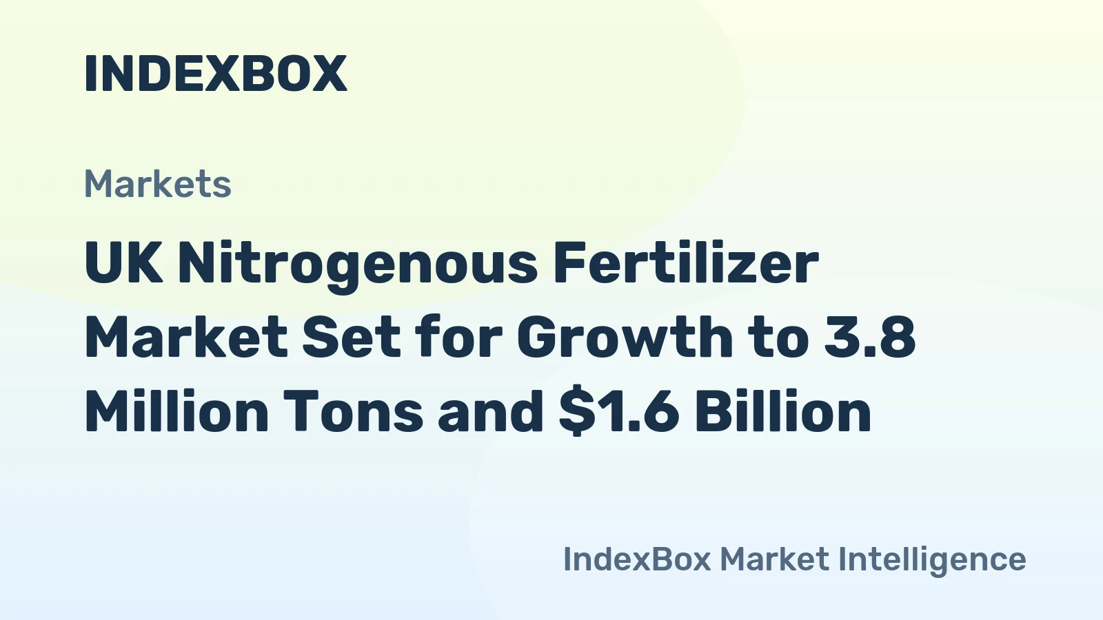 UK Nitrogenous Fertilizer Market Set for Growth to 3.8 Million Tons and $1.6 Billion