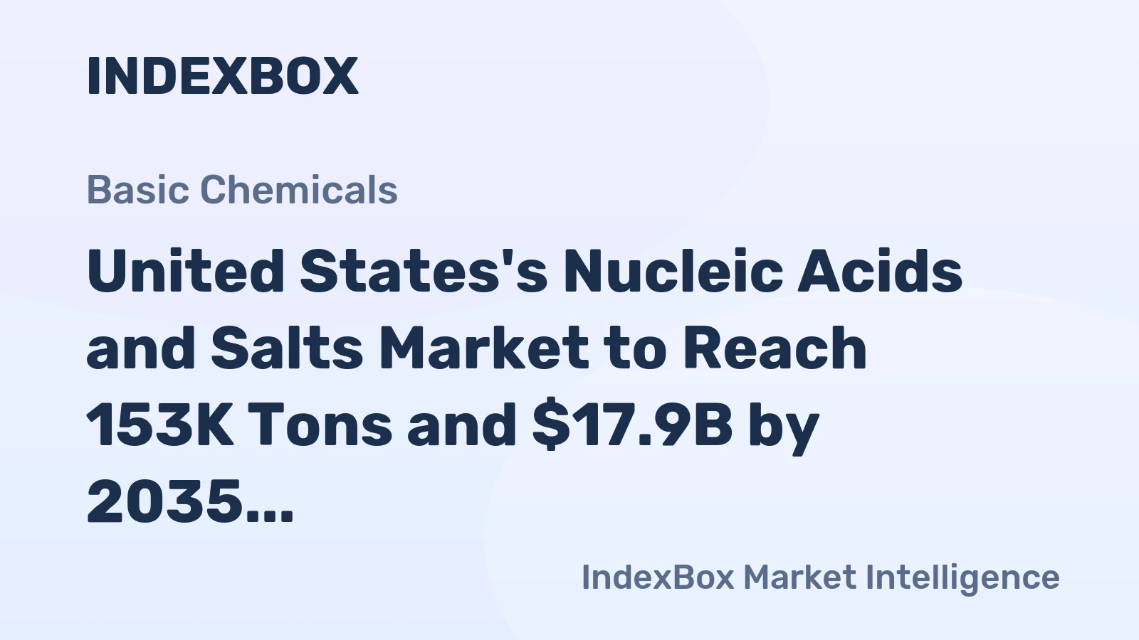 United States's Nucleic Acids and Salts Market to Reach 153K Tons and $17.9B by 2035