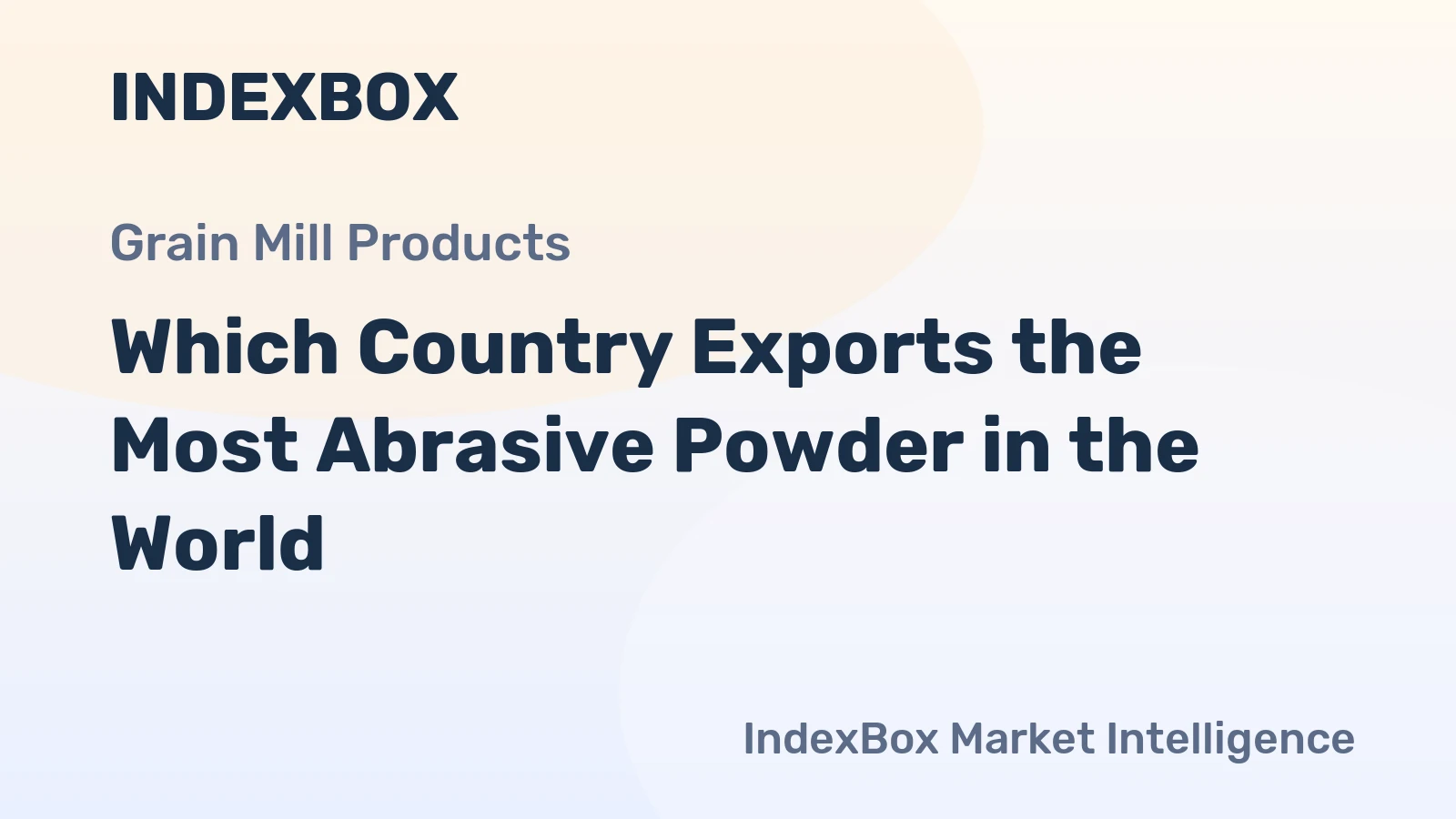 Which Country Exports the Most Abrasive Powder in the World?