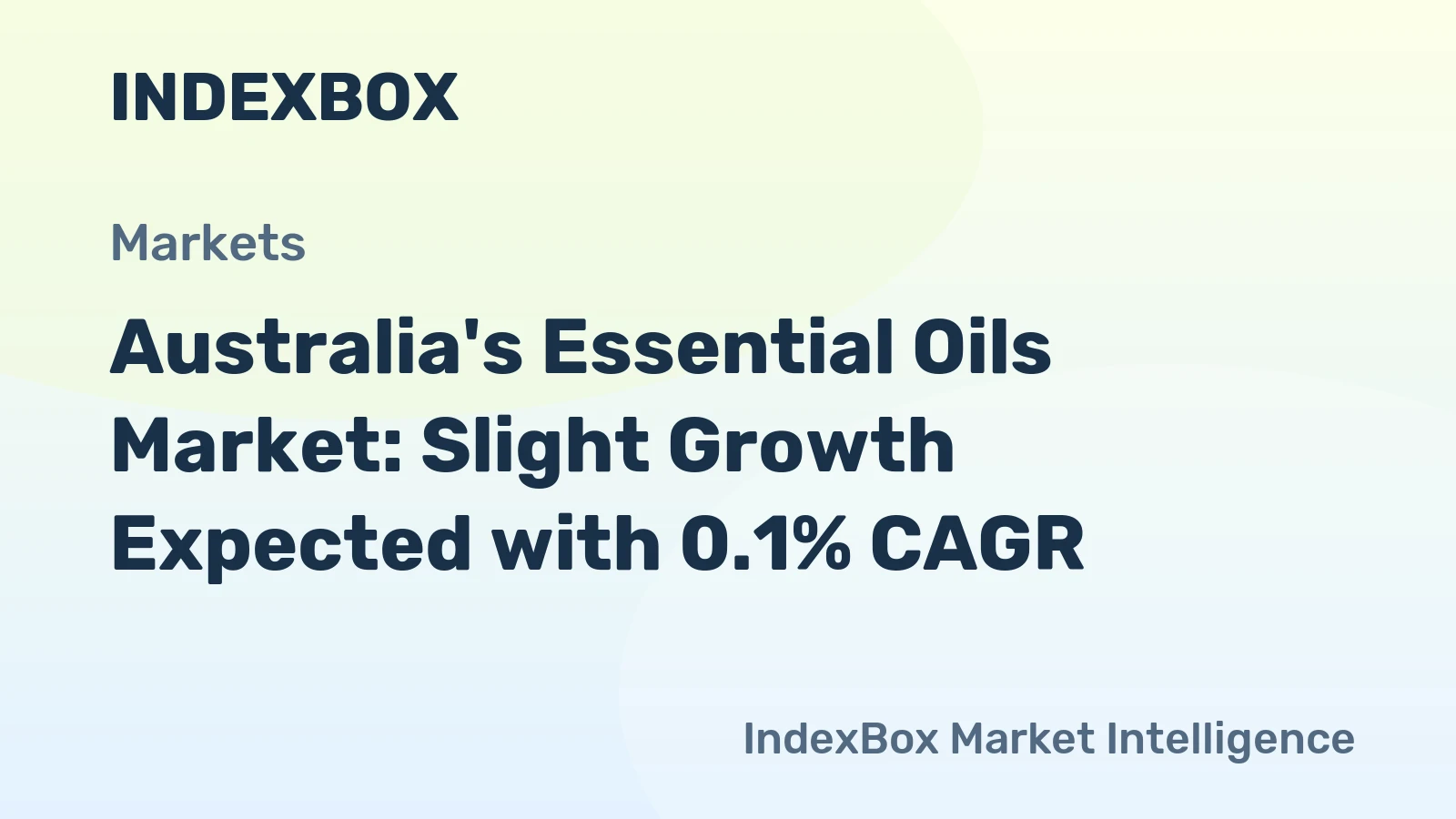 Australia's Essential Oils Market: Slight Growth Expected with 0.1% CAGR