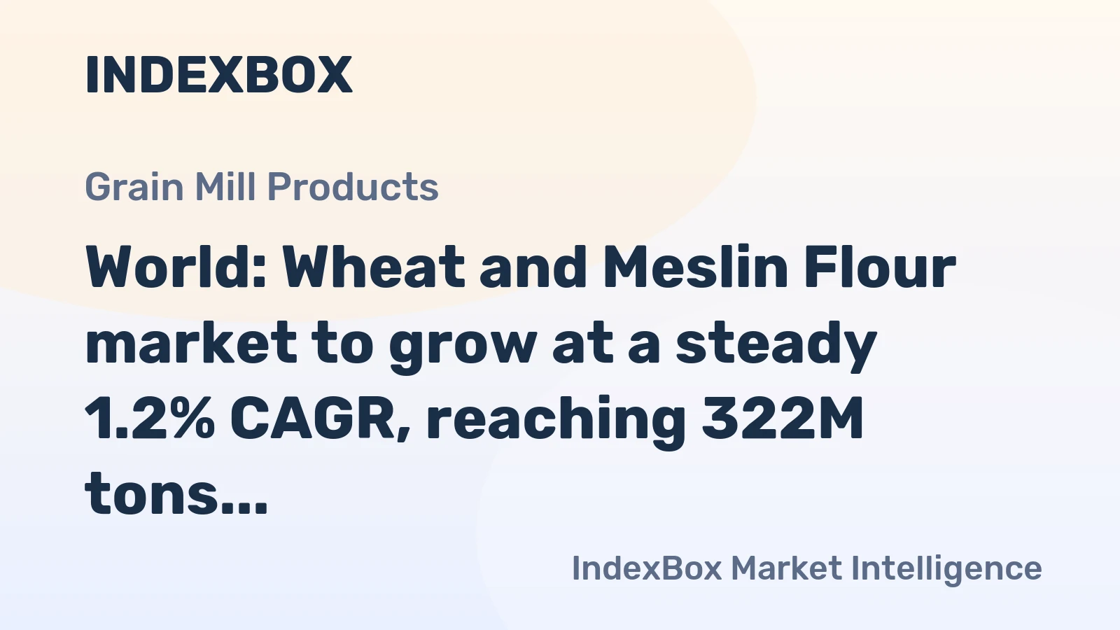 World: Wheat and Meslin Flour market to grow at a steady 1.2% CAGR, reaching 322M tons by 2035.
