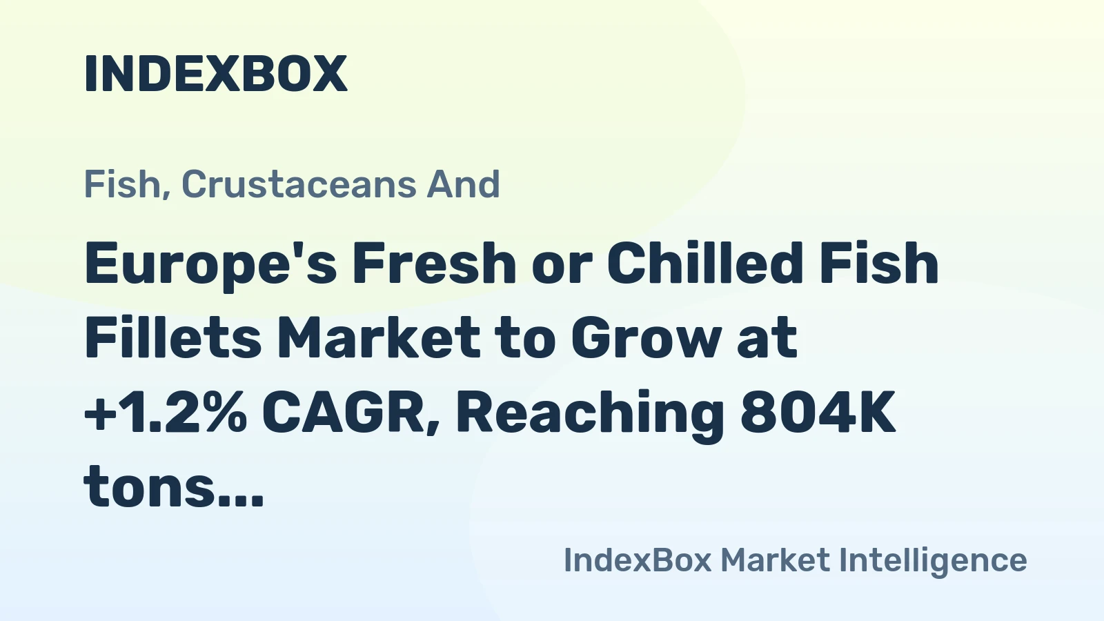 Europe's Fresh or Chilled Fish Fillets Market to Grow at +1.2% CAGR, Reaching 804K tons by 2035