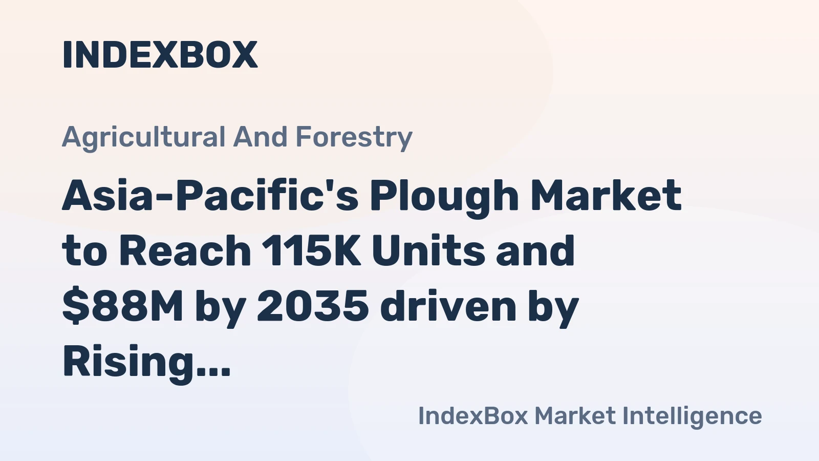Asia-Pacific's Plough Market to Reach 115K Units and $88M by 2035 driven by Rising Demand