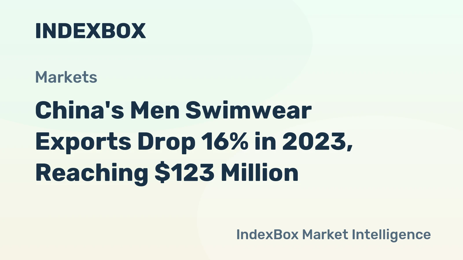 China's Men Swimwear Exports Drop 16% in 2023, Reaching $123 Million