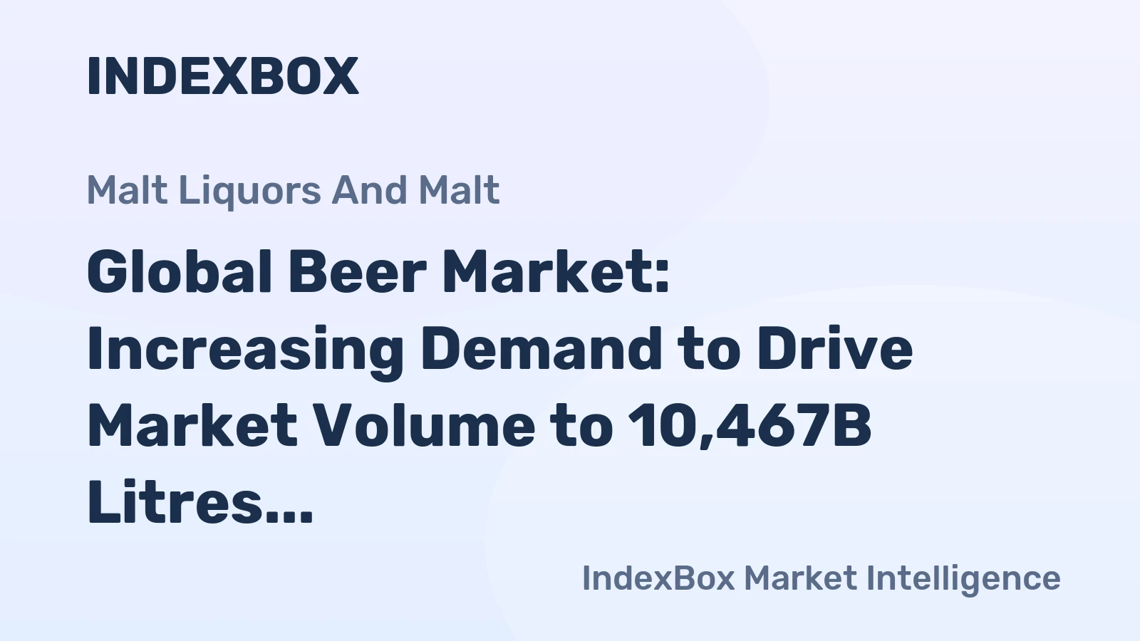 Global Beer Market: Increasing Demand to Drive Market Volume to 10,467B Litres and Value to $6,932.1B by 2035