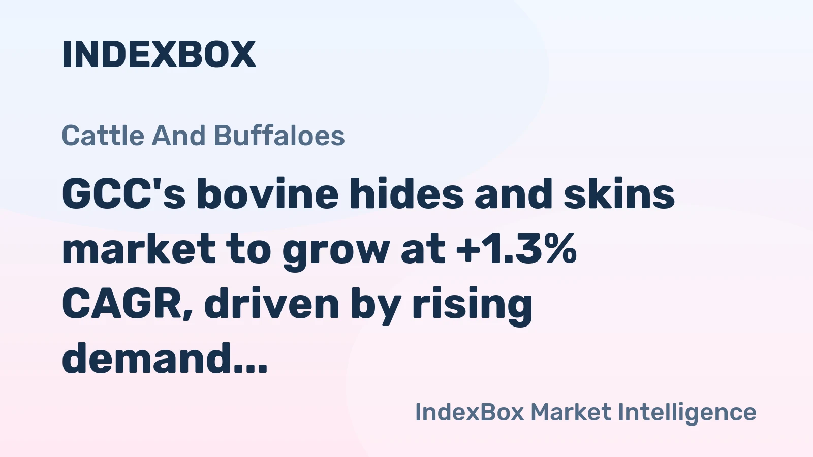 GCC's bovine hides and skins market to grow at +1.3% CAGR, driven by rising demand, reaching 159K tons by 2035.