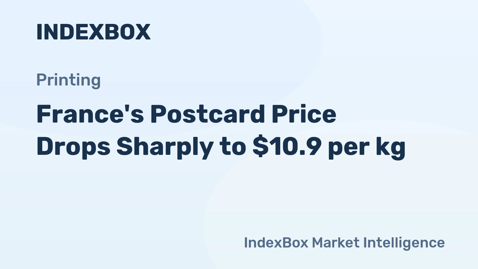 France's Postcard Price Drops Sharply to $10.9 per kg