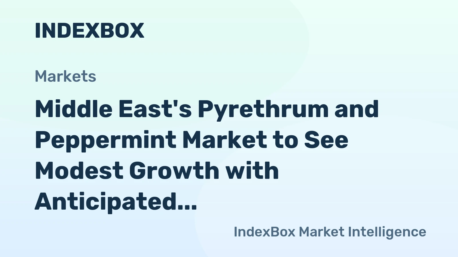 Middle East's Pyrethrum and Peppermint Market to See Modest Growth with Anticipated CAGR of +1.8% by 2035