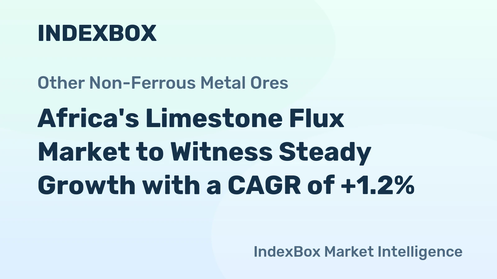 Africa's Limestone Flux Market to Witness Steady Growth with a CAGR of +1.2%
