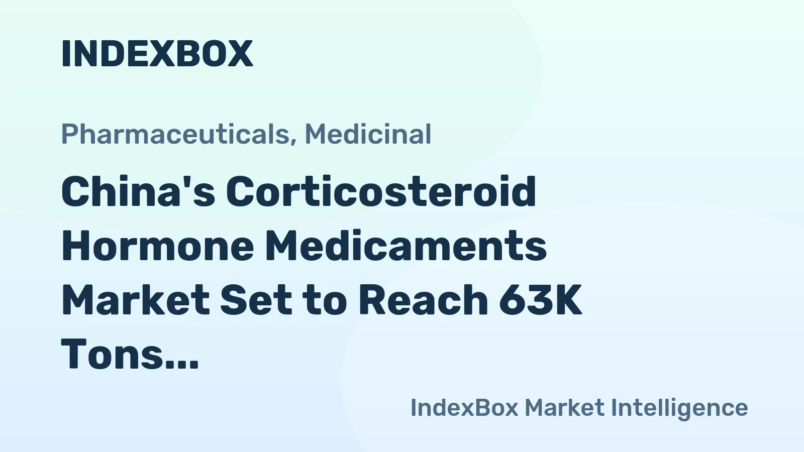 China's Corticosteroid Hormone Medicaments Market Set to Reach 63K Tons and $4.4B by 2035