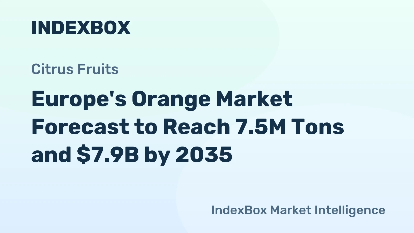 Europe's Orange Market Forecast to Reach 7.5M Tons and $7.9B by 2035