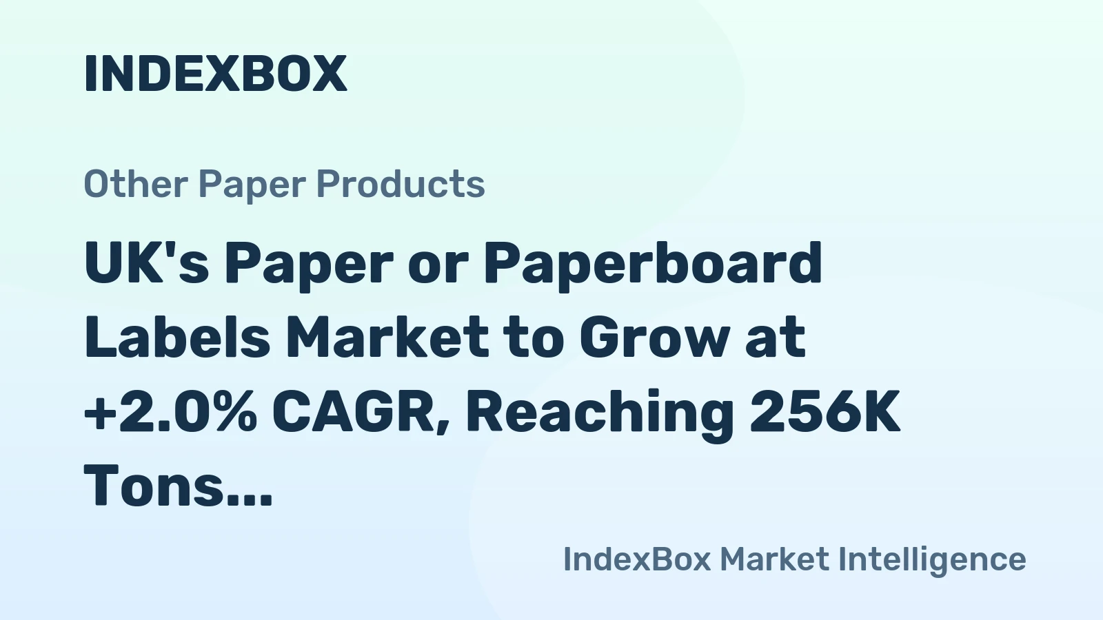 UK's Paper or Paperboard Labels Market to Grow at +2.0% CAGR, Reaching 256K Tons by 2035