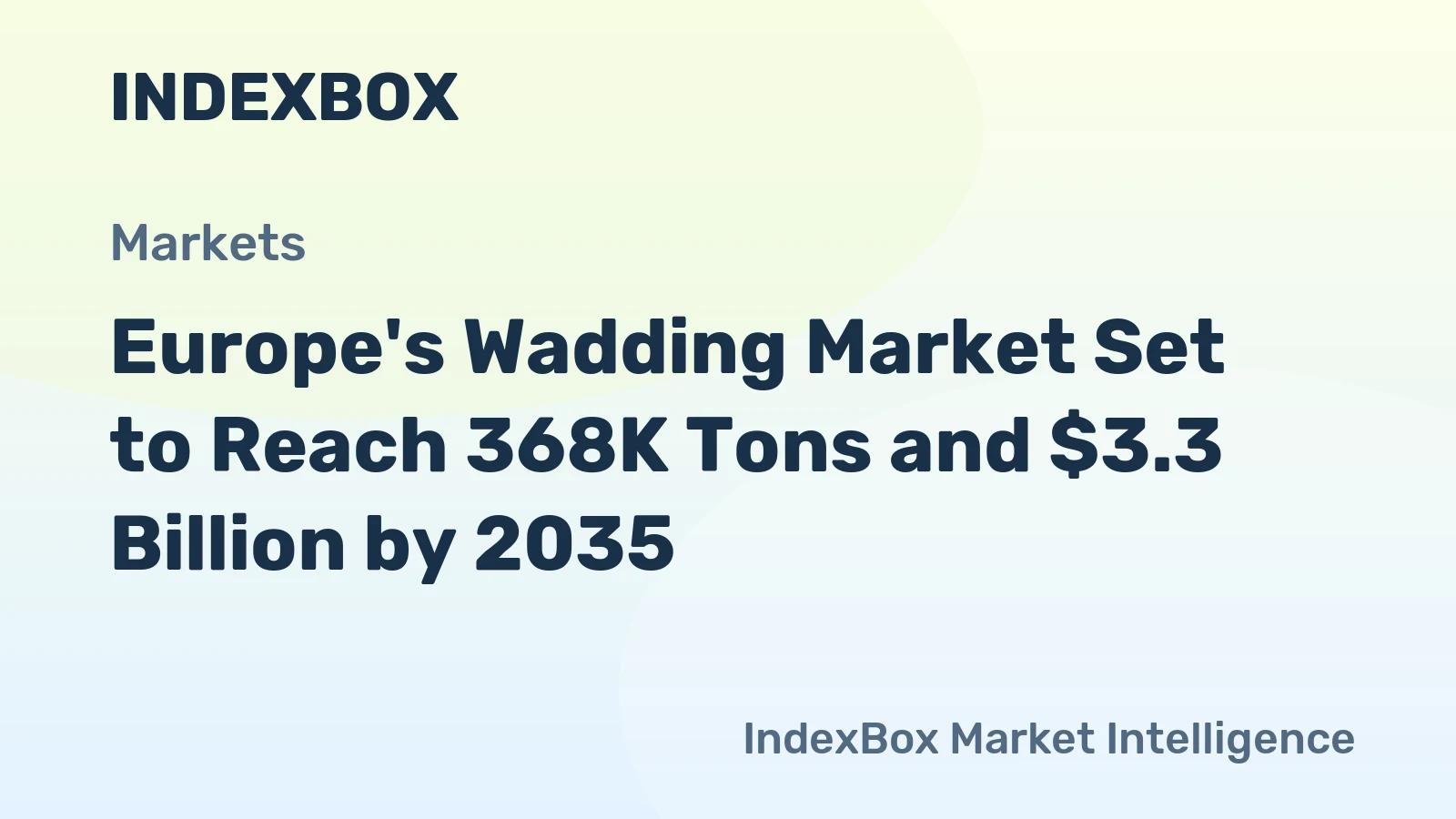 Europe's Wadding Market Set to Reach 368K Tons and $3.3 Billion by 2035
