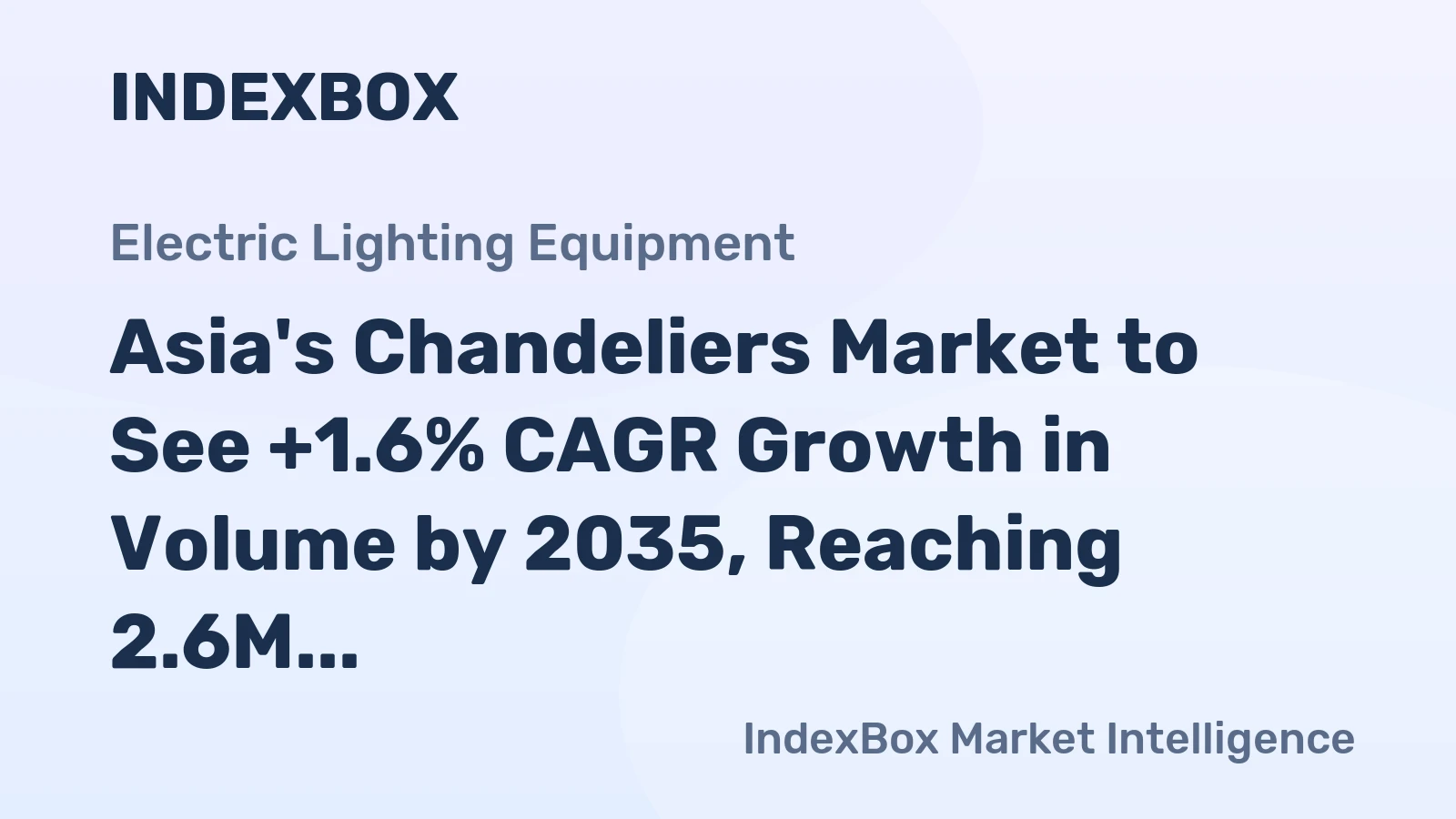 Asia's Chandeliers Market to See +1.6% CAGR Growth in Volume by 2035, Reaching 2.6M Tons