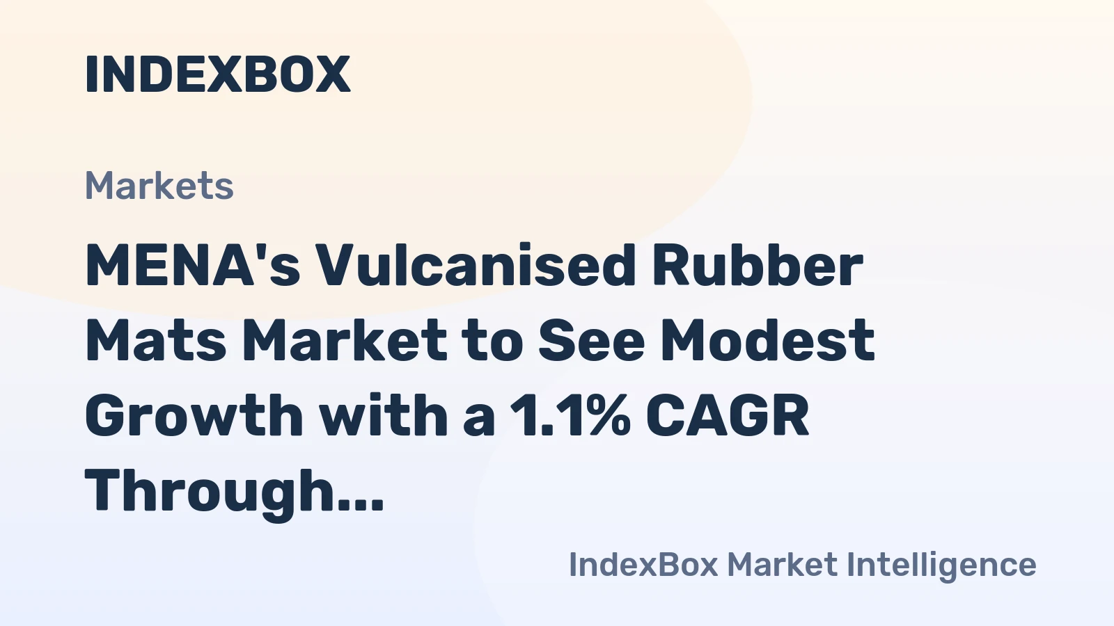 MENA's Vulcanised Rubber Mats Market to See Modest Growth with a 1.1% CAGR Through 2035