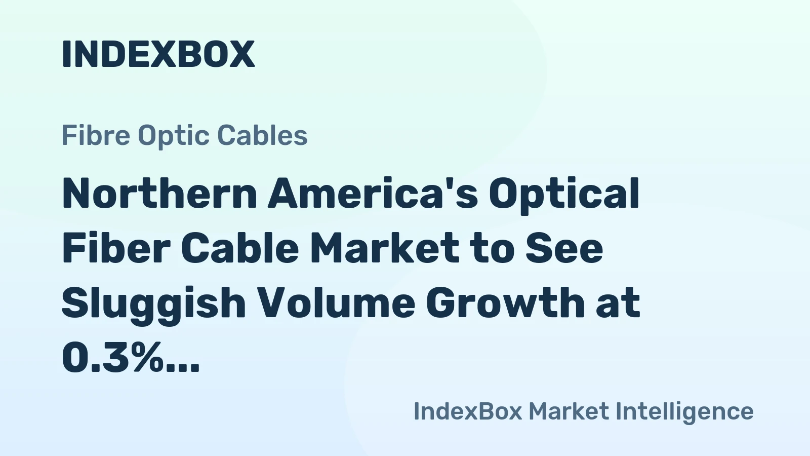 Northern America's Optical Fiber Cable Market to See Sluggish Volume Growth at 0.3% CAGR Through 2035