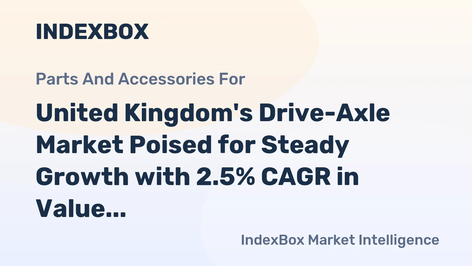 United Kingdom's Drive-Axle Market Poised for Steady Growth with 2.5% CAGR in Value