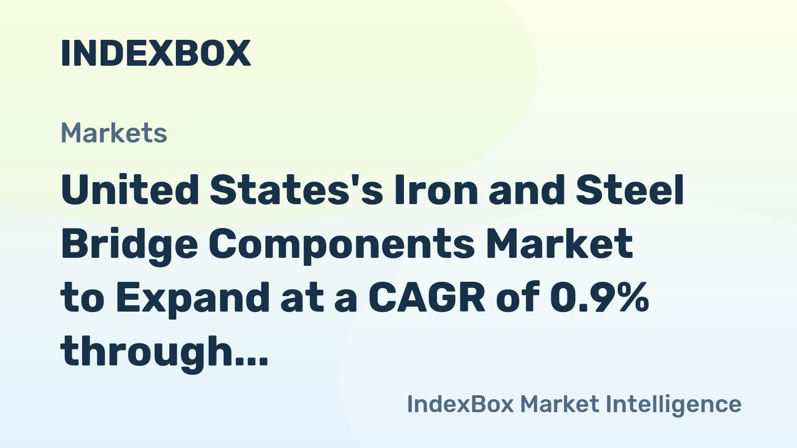 United States's Iron and Steel Bridge Components Market to Expand at a CAGR of 0.9% through 2035
