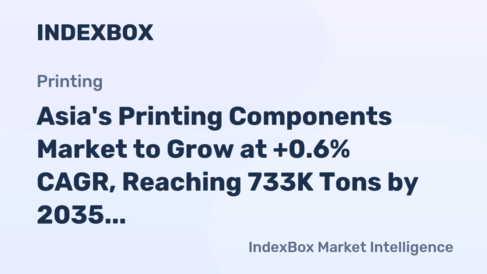 Asia's Printing Components Market to Grow at +0.6% CAGR, Reaching 733K Tons by 2035