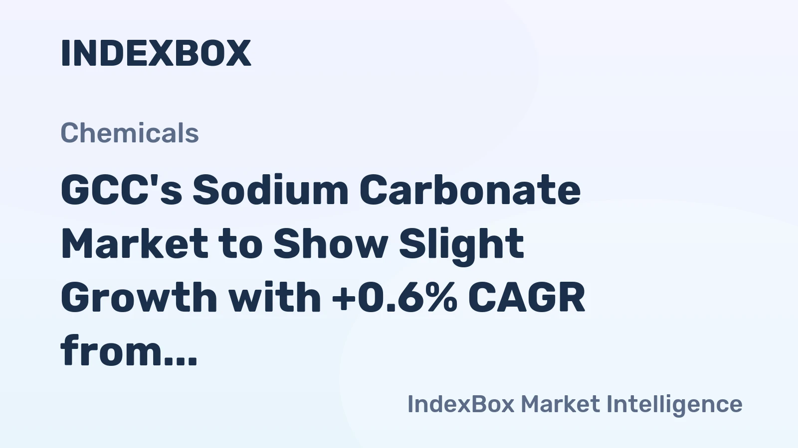 GCC's Sodium Carbonate Market to Show Slight Growth with +0.6% CAGR from 2024 to 2035