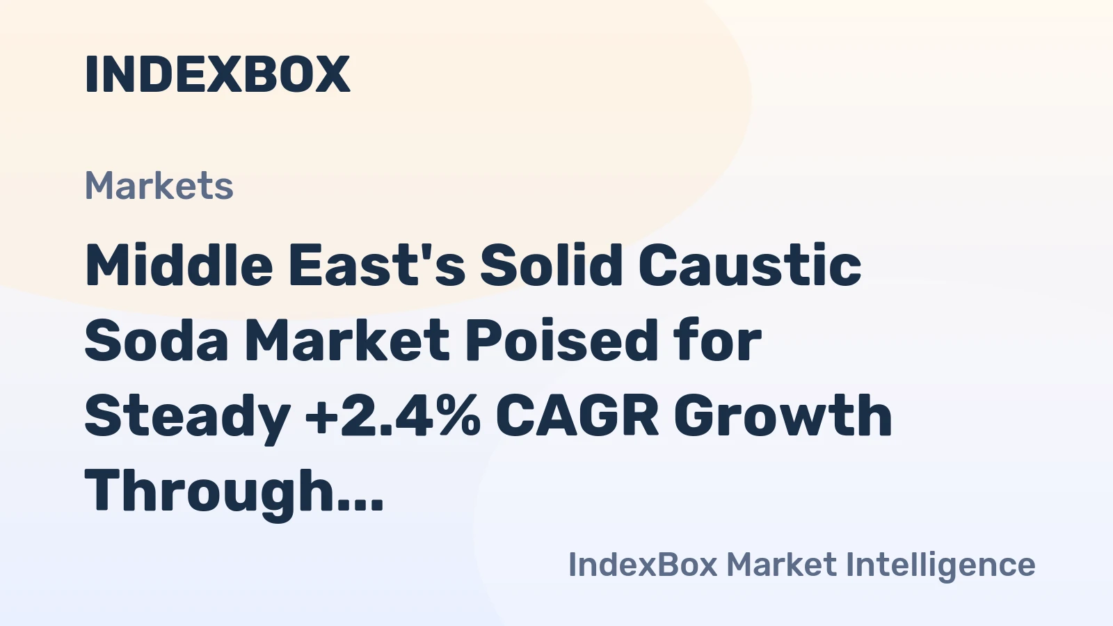 Middle East's Solid Caustic Soda Market Poised for Steady +2.4% CAGR Growth Through 2035