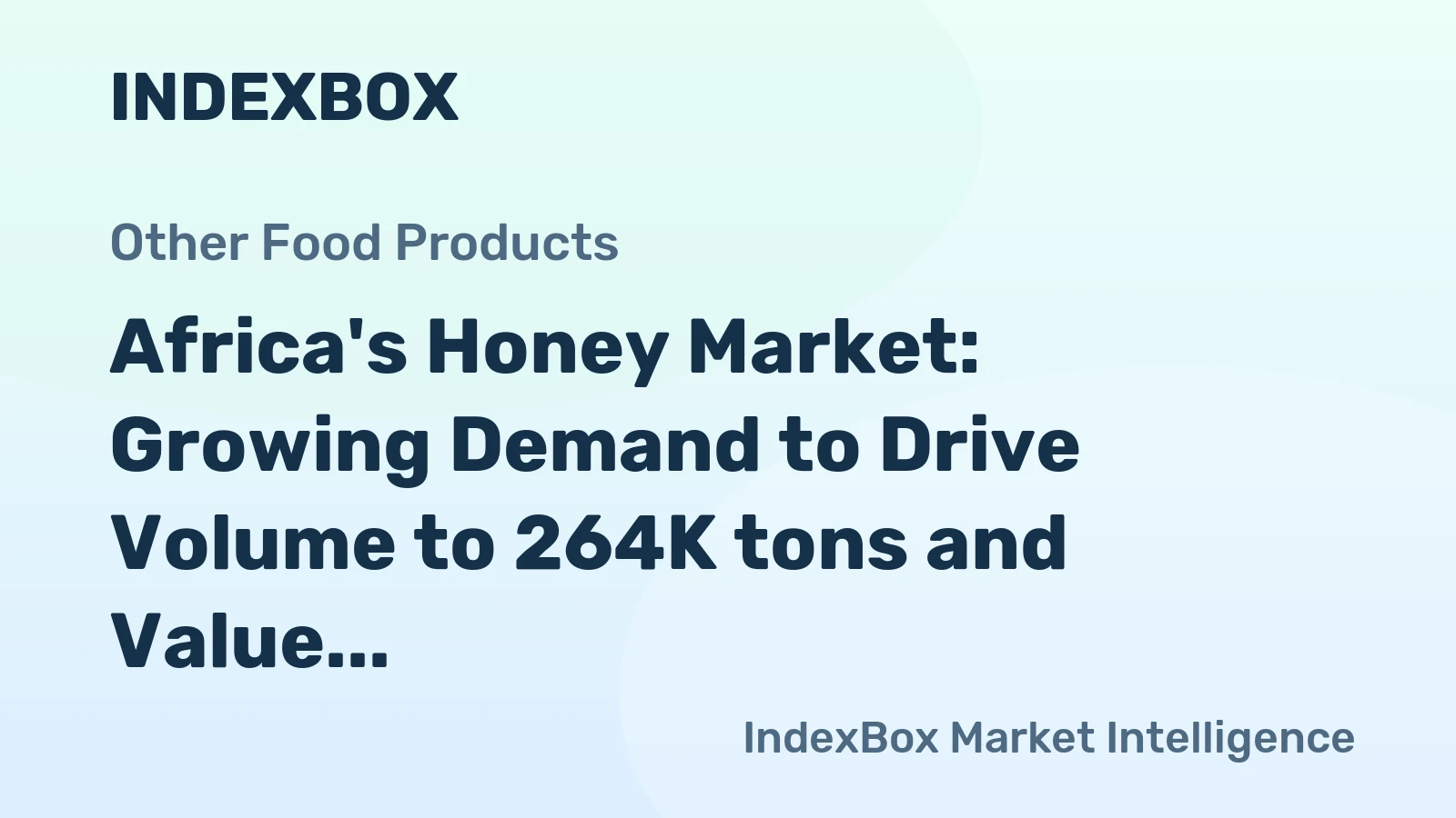 Africa's Honey Market: Growing Demand to Drive Volume to 264K tons and Value to $1.1B by 2035