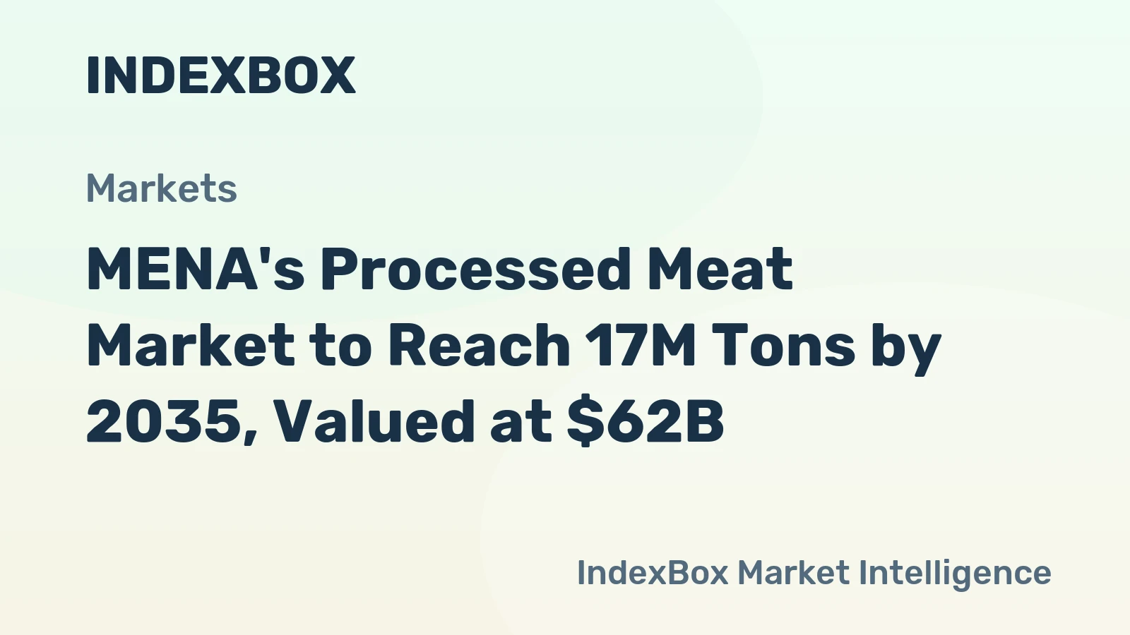 MENA's Processed Meat Market to Reach 17M Tons by 2035, Valued at $62B
