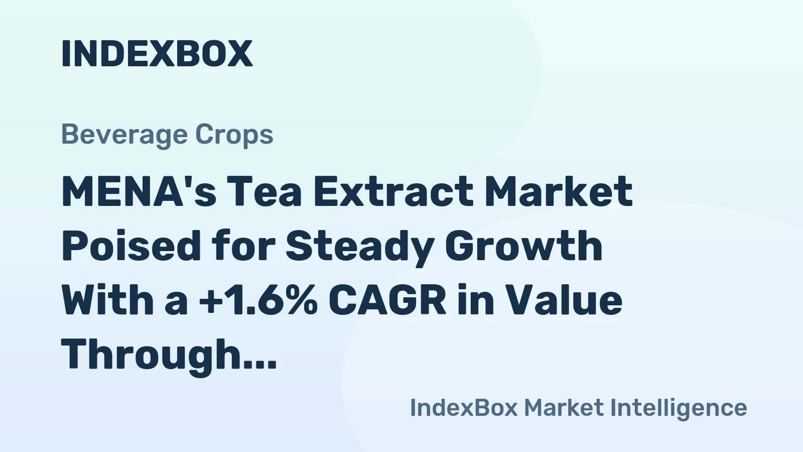 MENA's Tea Extract Market Poised for Steady Growth With a +1.6% CAGR in Value Through 2035