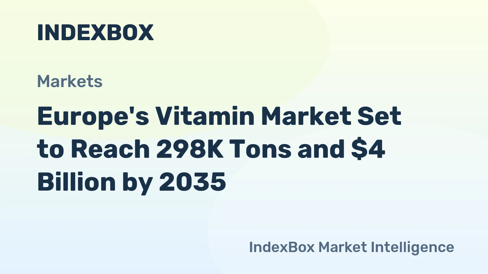 Europe's Vitamin Market Set to Reach 298K Tons and $4 Billion by 2035