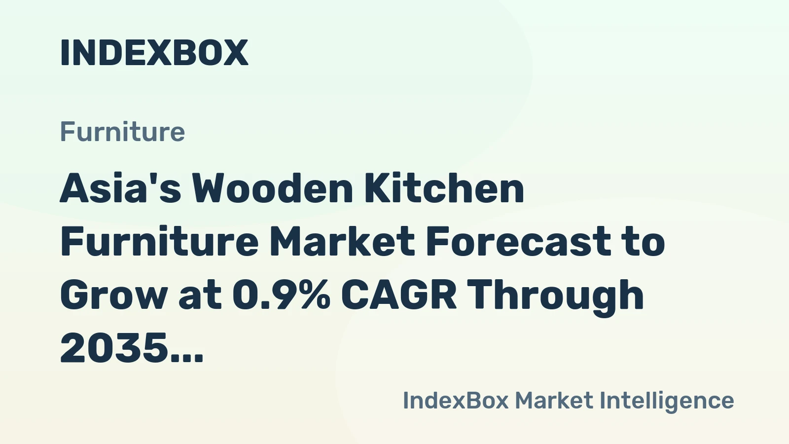 Asia's Wooden Kitchen Furniture Market Forecast to Grow at 0.9% CAGR Through 2035