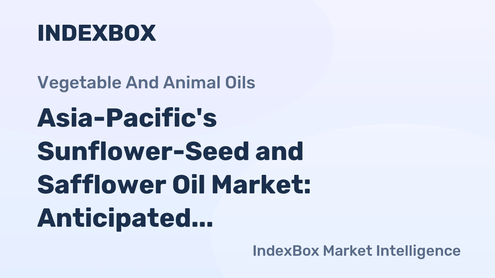 Asia-Pacific's Sunflower-Seed and Safflower Oil Market: Anticipated CAGR of +0.8% Expected to Drive Growth Through 2035