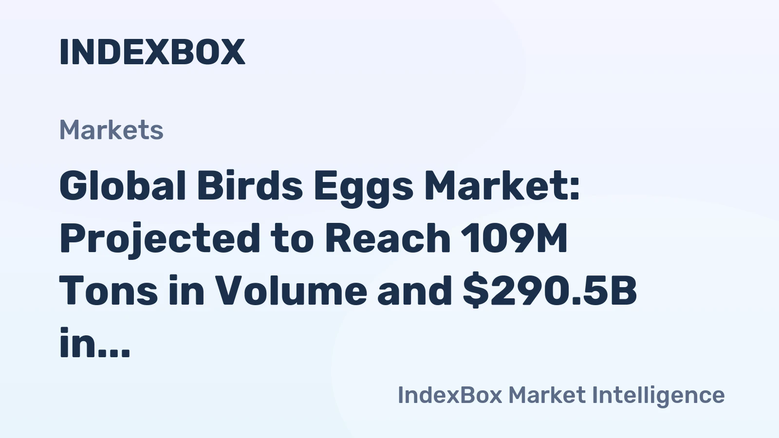 Global Birds Eggs Market: Projected to Reach 109M Tons in Volume and $290.5B in Value by 2035