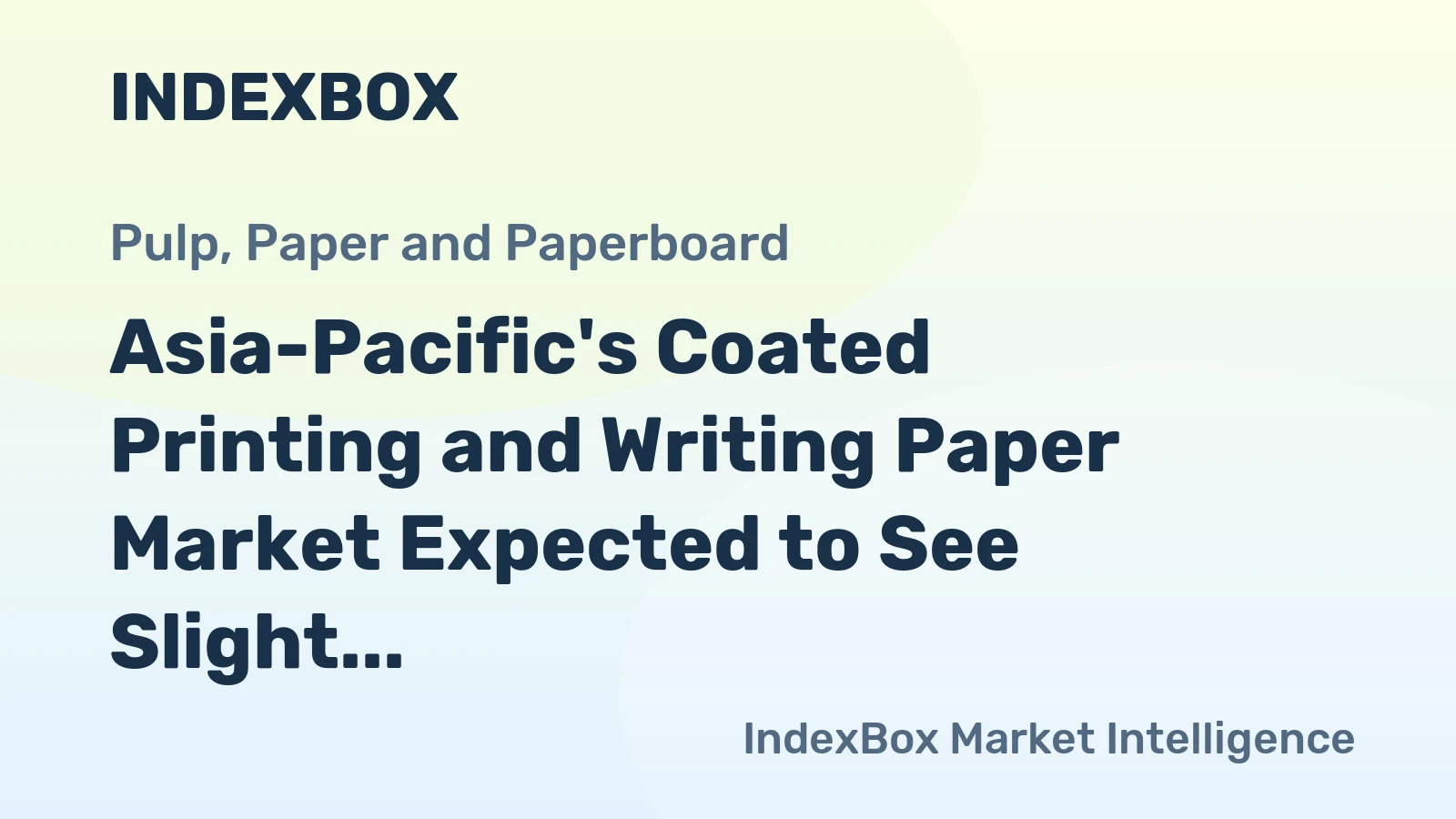 Asia-Pacific's Coated Printing and Writing Paper Market Expected to See Slight Growth, Reaching 13M Tons and $15.2B by 2035