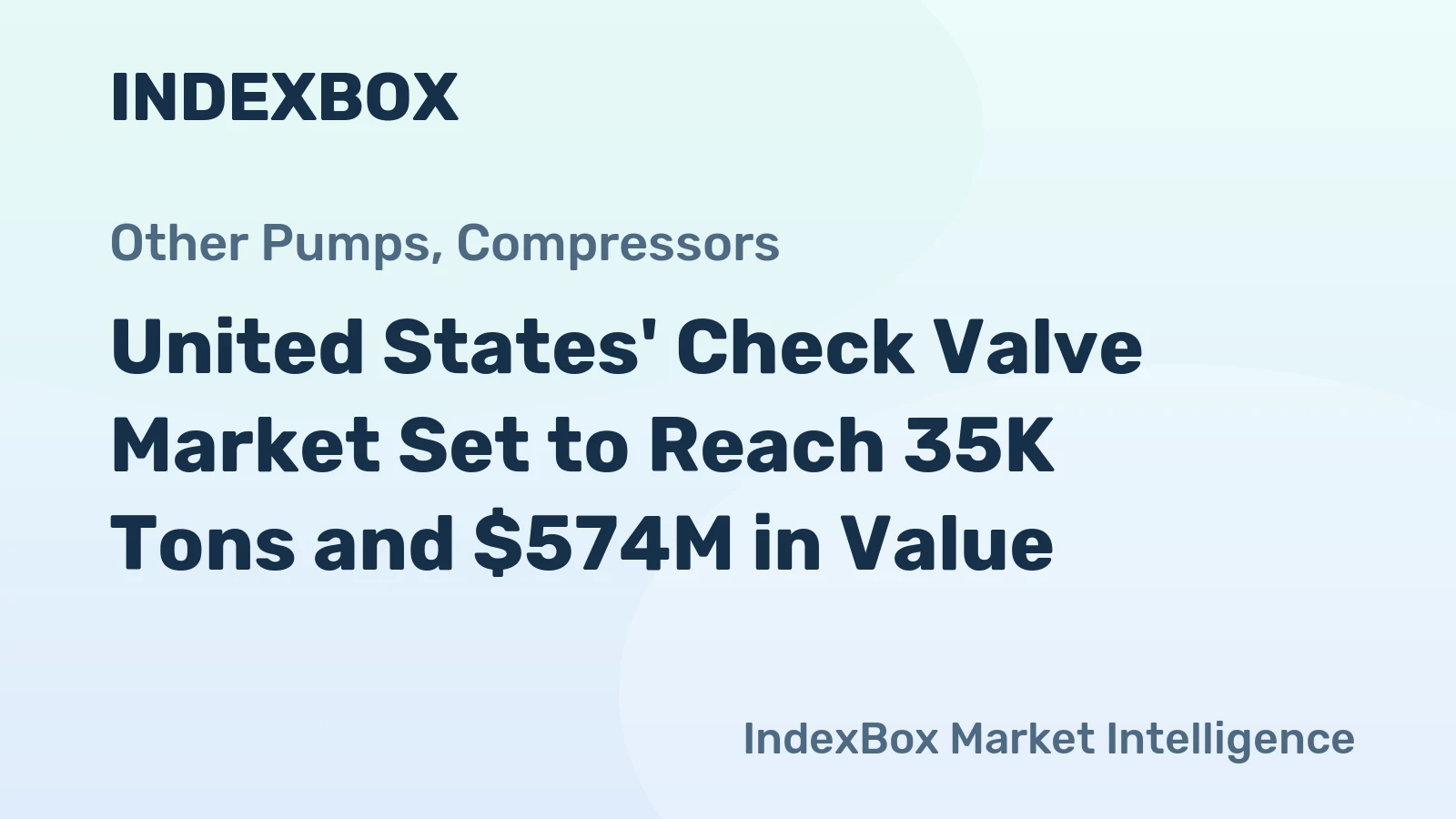 United States' Check Valve Market Set to Reach 35K Tons and $574M in Value