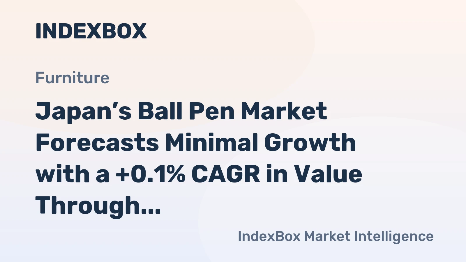 Japan’s Ball Pen Market Forecasts Minimal Growth with a +0.1% CAGR in Value Through 2035