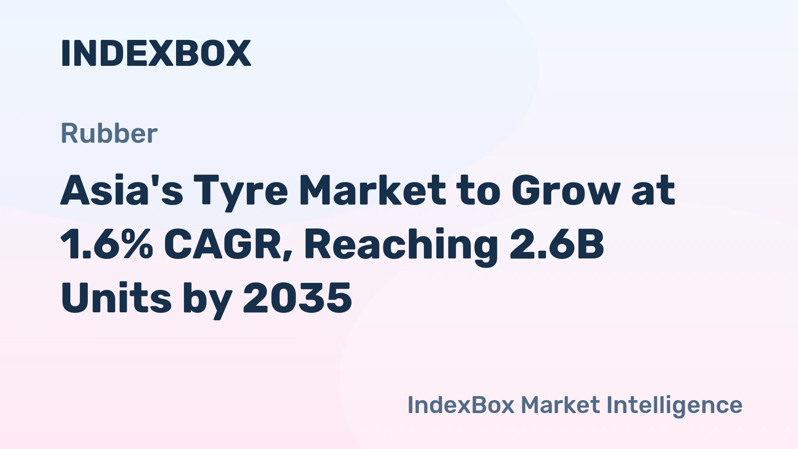 Asia's Tyre Market to Grow at 1.6% CAGR, Reaching 2.6B Units by 2035