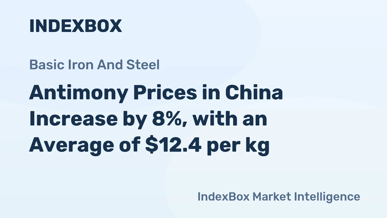 Antimony Prices in China Increase by 8%, with an Average of $12.4 per kg