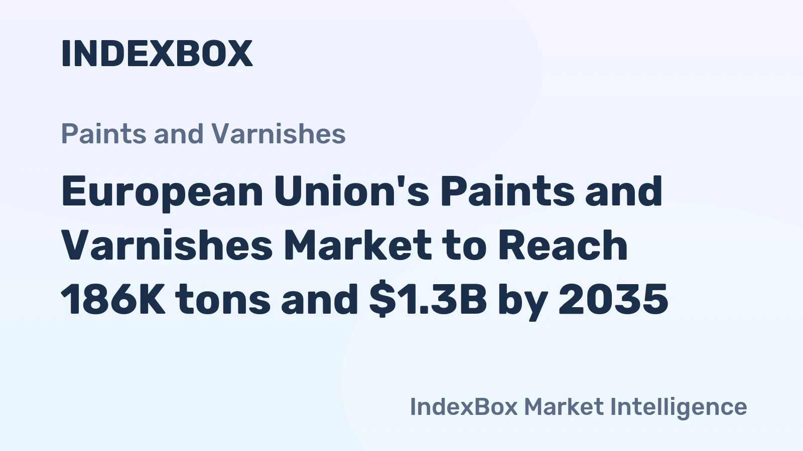 European Union's Paints and Varnishes Market to Reach 186K tons and $1.3B by 2035