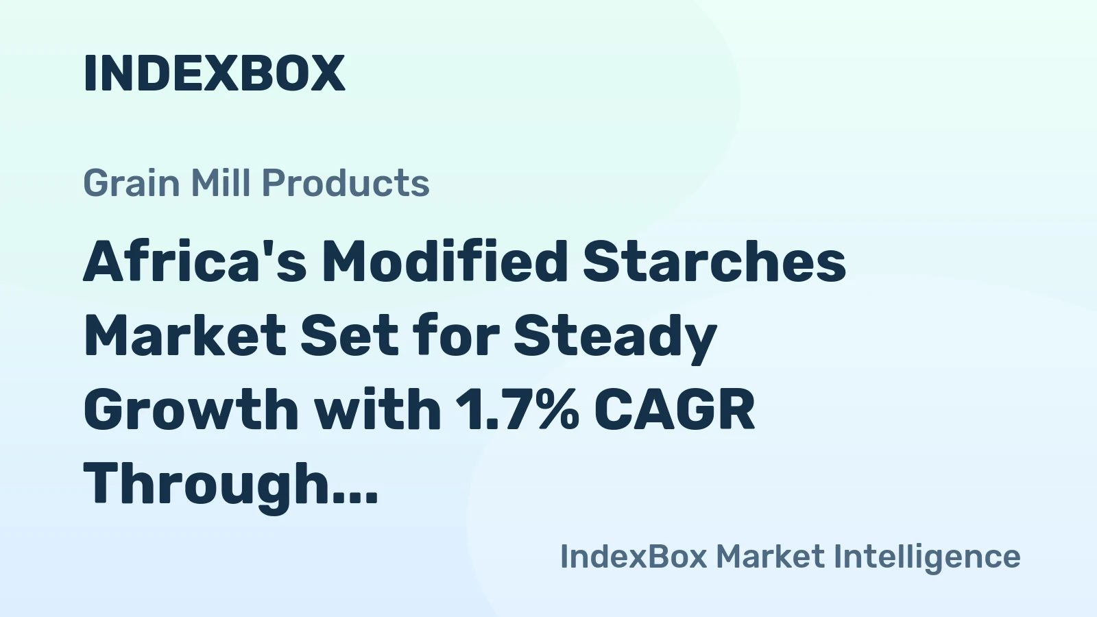 Africa's Modified Starches Market Set for Steady Growth with 1.7% CAGR Through 2035
