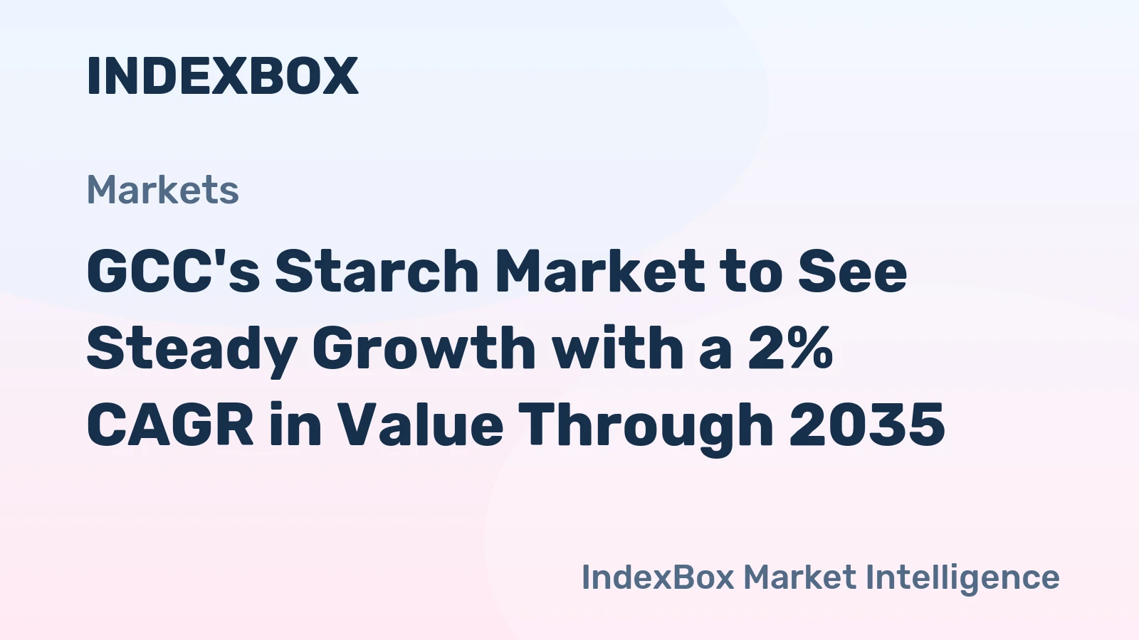 GCC's Starch Market to See Steady Growth with a 2% CAGR in Value Through 2035