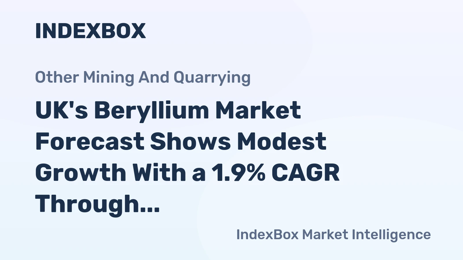 UK's Beryllium Market Forecast Shows Modest Growth With a 1.9% CAGR Through 2035