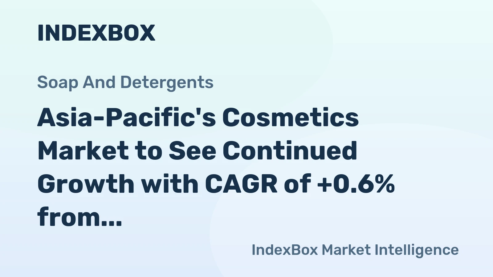 Asia-Pacific's Cosmetics Market to See Continued Growth with CAGR of +0.6% from 2024-2035