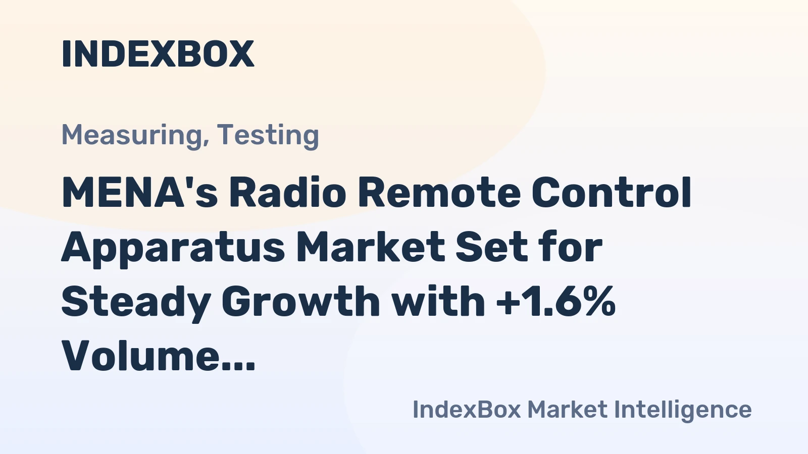 MENA's Radio Remote Control Apparatus Market Set for Steady Growth with +1.6% Volume CAGR Through 2035